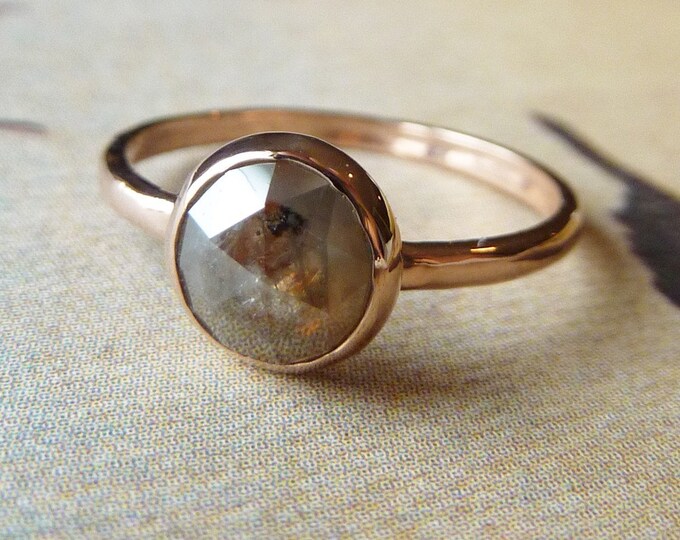 Rose Cut Diamond Ring - Etsy