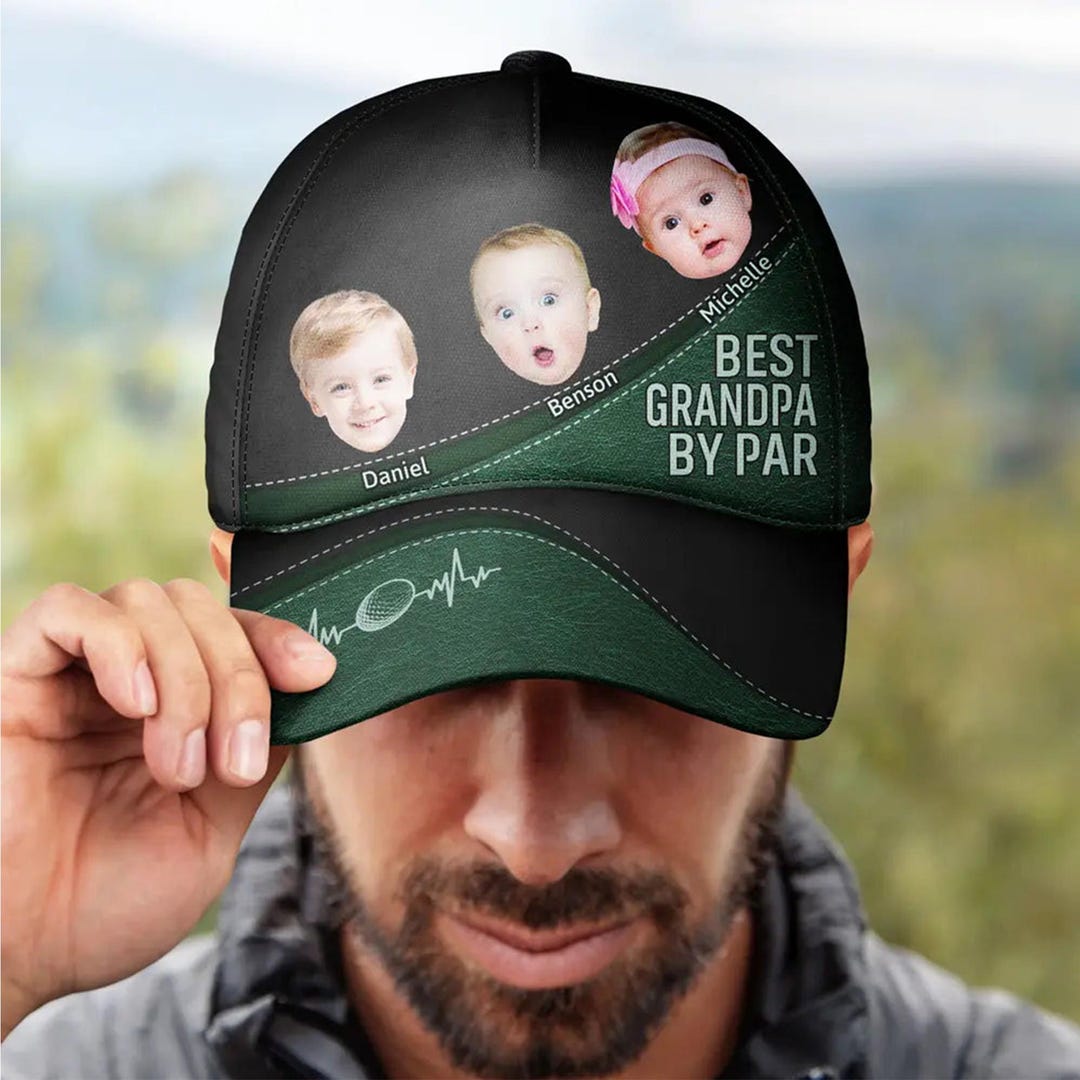 Personalized Father's Day Hat – Custom Name and Photo Cap – Best Dad ...