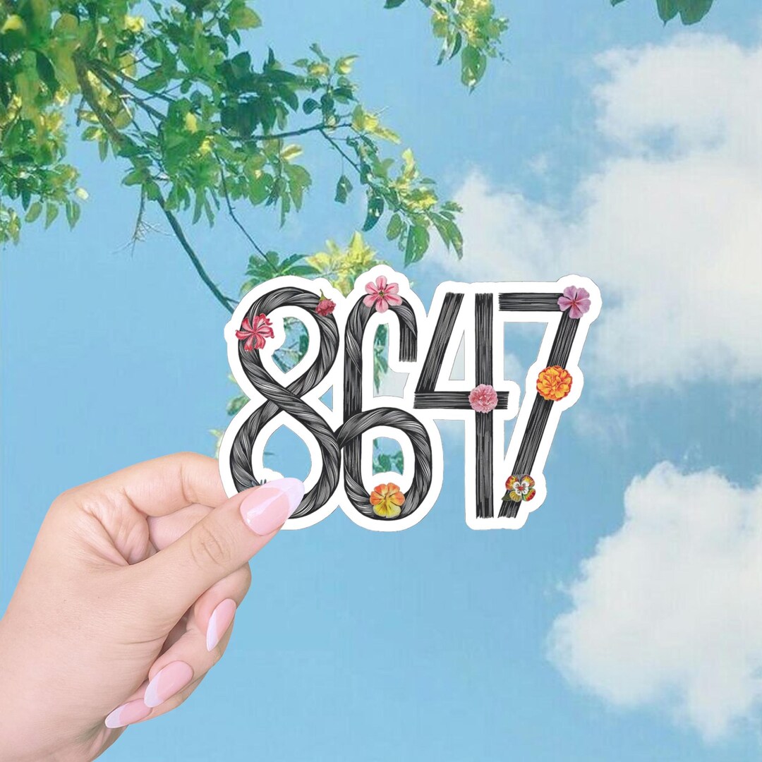 8647 Subtle Anti Trump Sticker, Floral Sticker, Womens Rights, LGBTQ ...