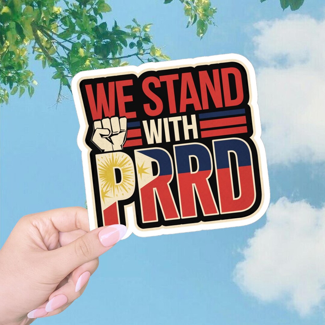 We Stand With PRRD Sticker, Supporter Duterte Vinyl Decal Rodrigo ...