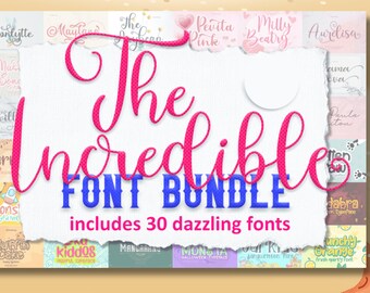 Special Font Bundle, Display Font, Cricut Font, Vintage Font, Baby Font, Retro Font - Etsy