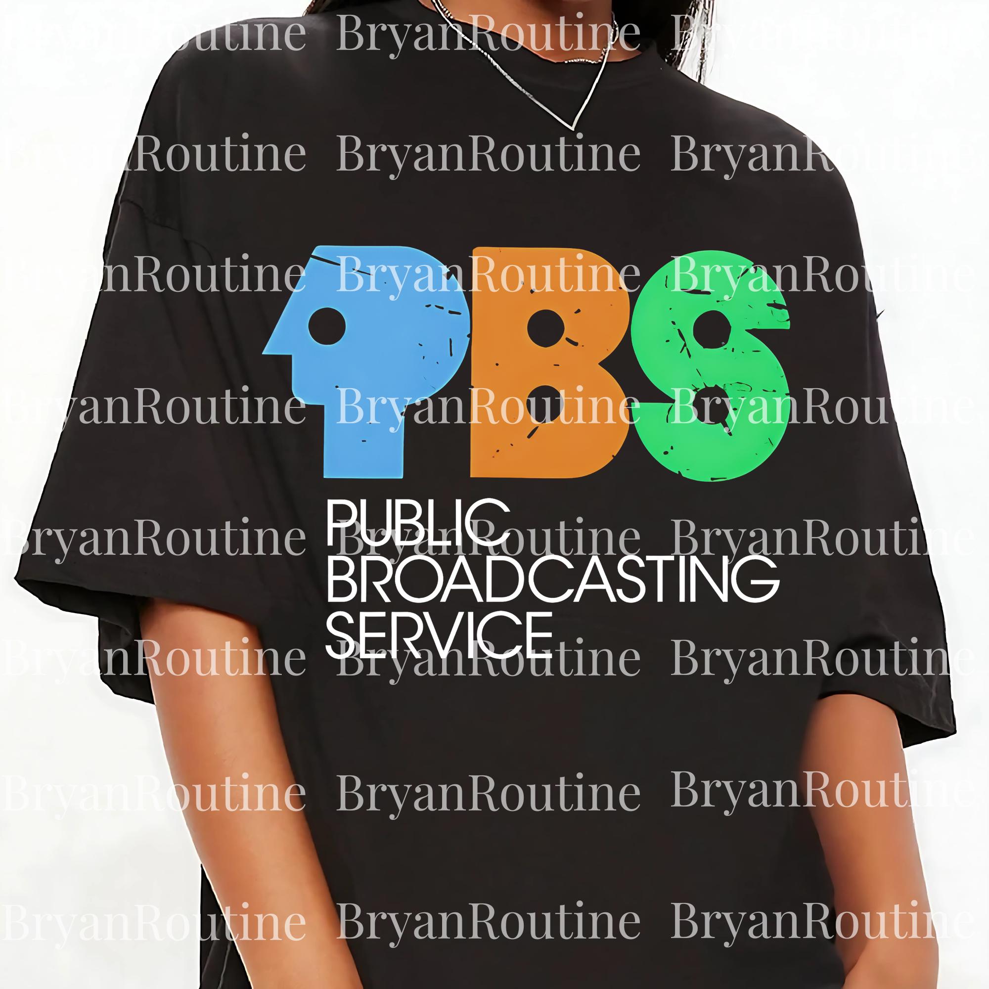 Vintage PBS Logo Sublimation, Retro Public Broadcasting Service Png ...