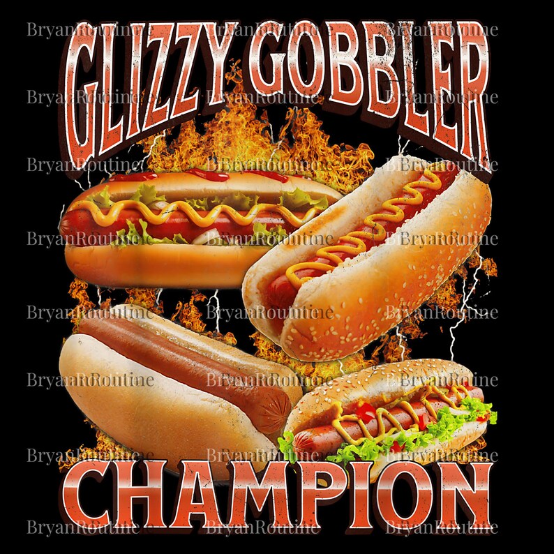 Glizzy Gobbler Vienna Hot Dog PNG Svg for Circut, Funny Food Meme ...