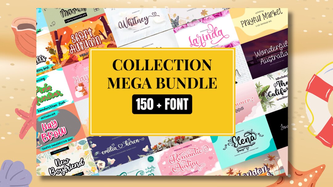 Mega Font Bundle, Handwritten Font, Calligraphy Font, Display Font ...
