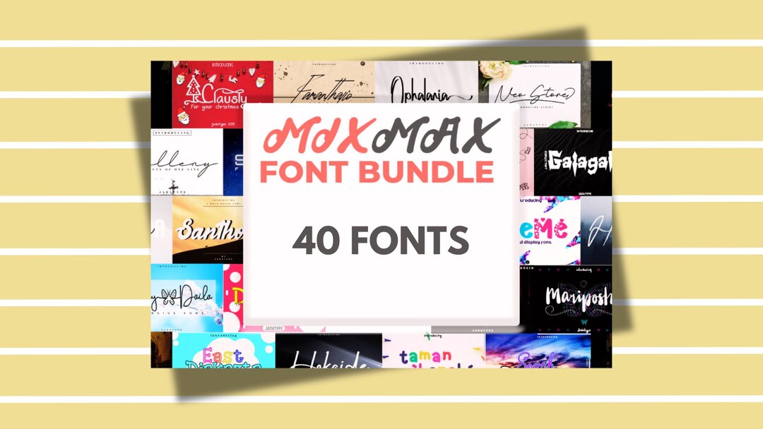 Mix Max Font Bundle | Retro Font | Groovy Fonts | Cricut Font | Canva ...