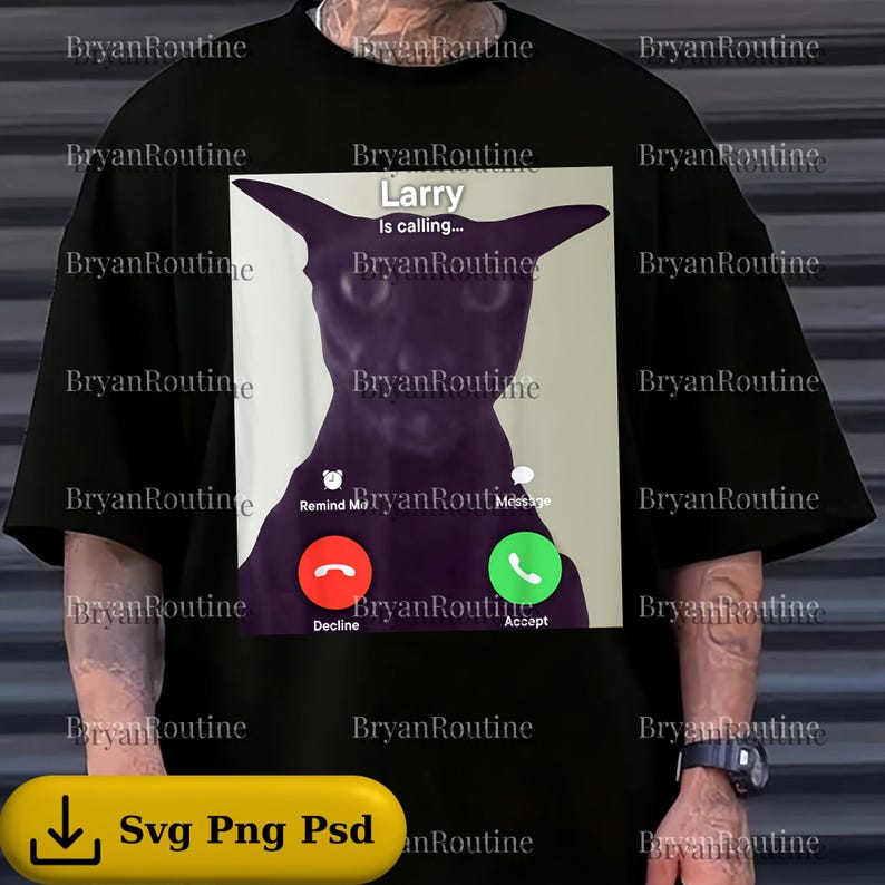 Evil Larry Cat PNG Svg for Circut, Funny Cat Meme Digital File, Silly ...