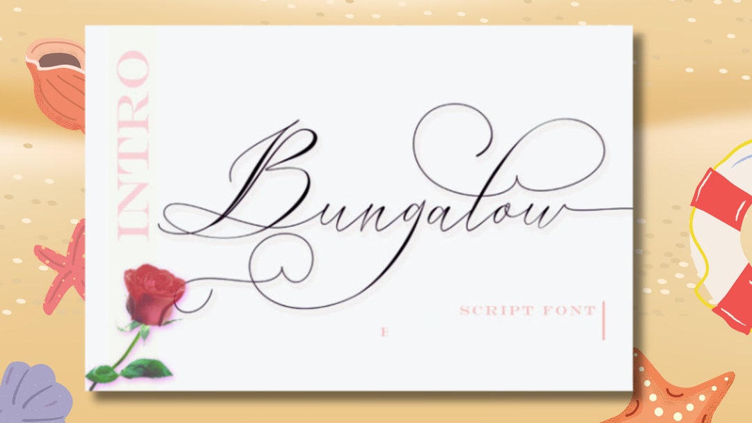 Bungalow Font, Script Font, Handwritten Font, Casual Font, Signature ...