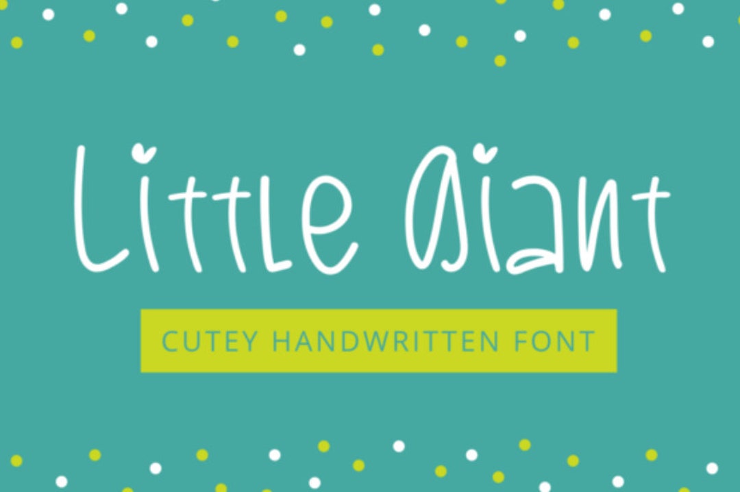 Little Giant Font, Handwritten Cute Fonts, Cursive Font, Calligraphy ...