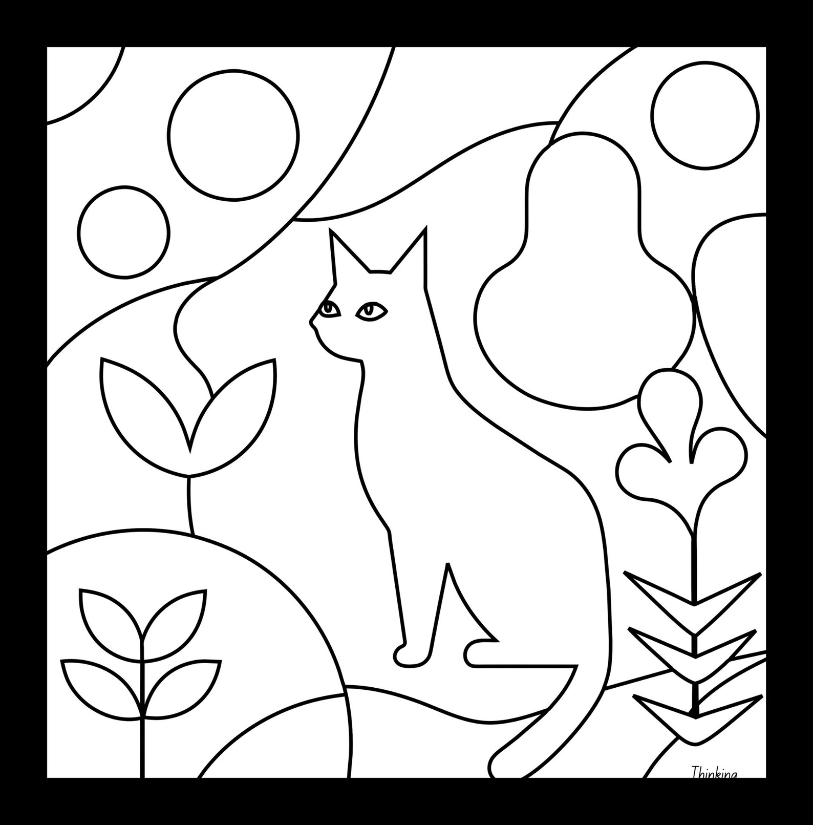 Minimalist Art Coloring Pages 3 - Etsy