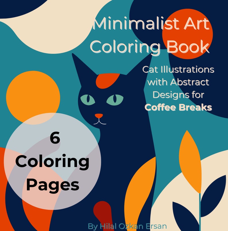 Minimalist Art Coloring Pages 5 - Etsy