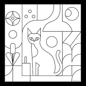 Minimalist Art Coloring Pages 5 - Etsy
