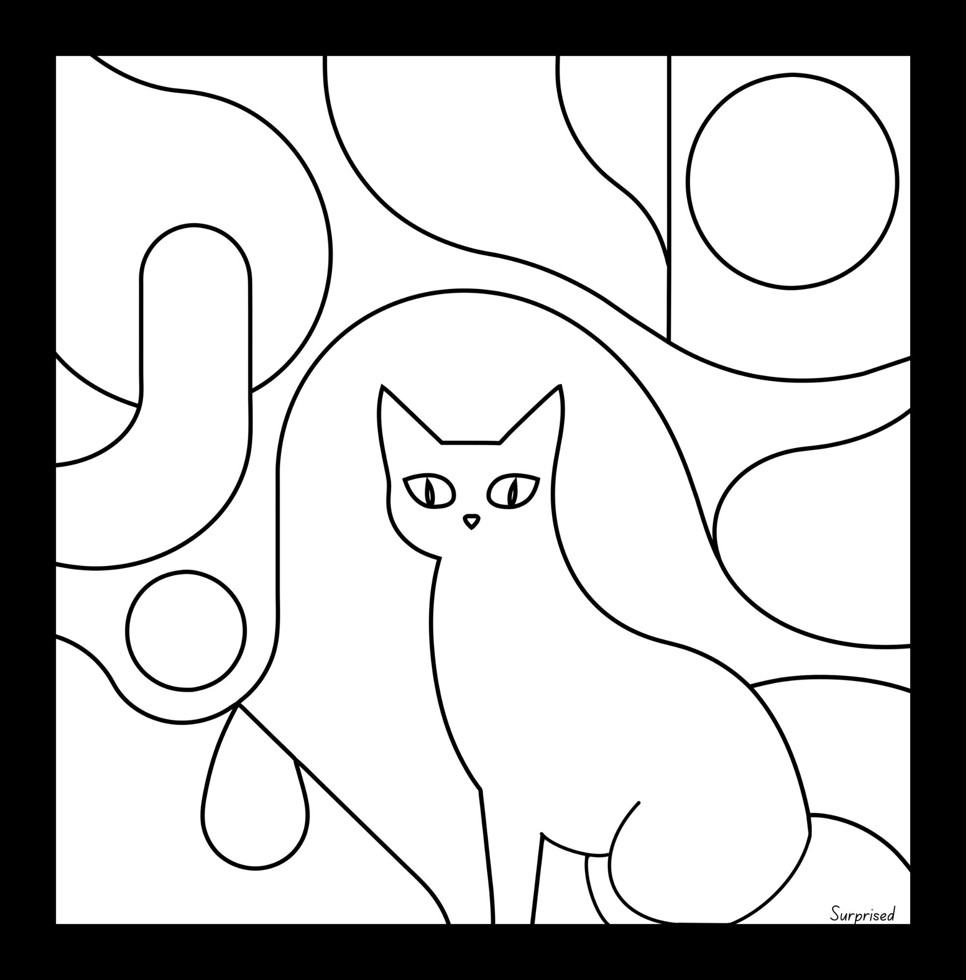 Minimalist Art Coloring Pages 5 - Etsy
