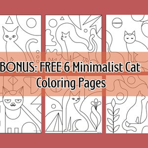 Minimalist Art Coloring Pages 3 - Etsy