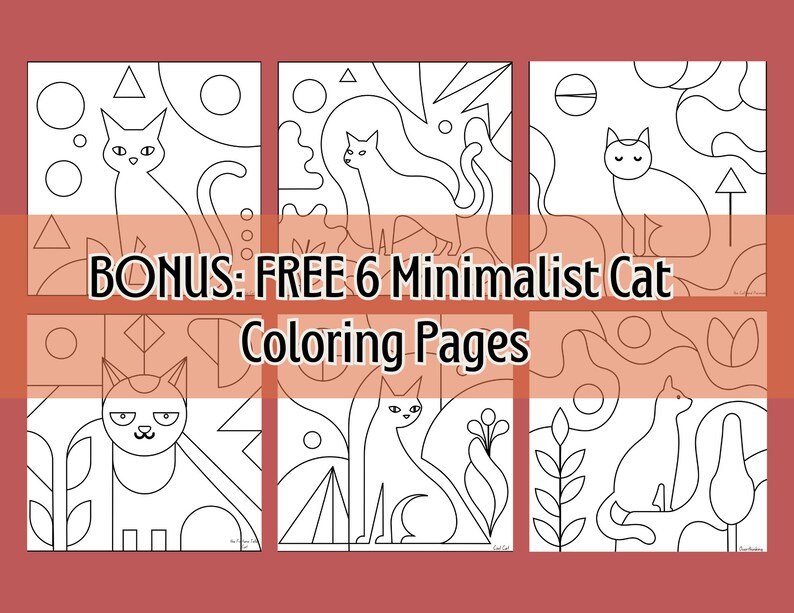 Minimalist Art Coloring Pages 3 - Etsy