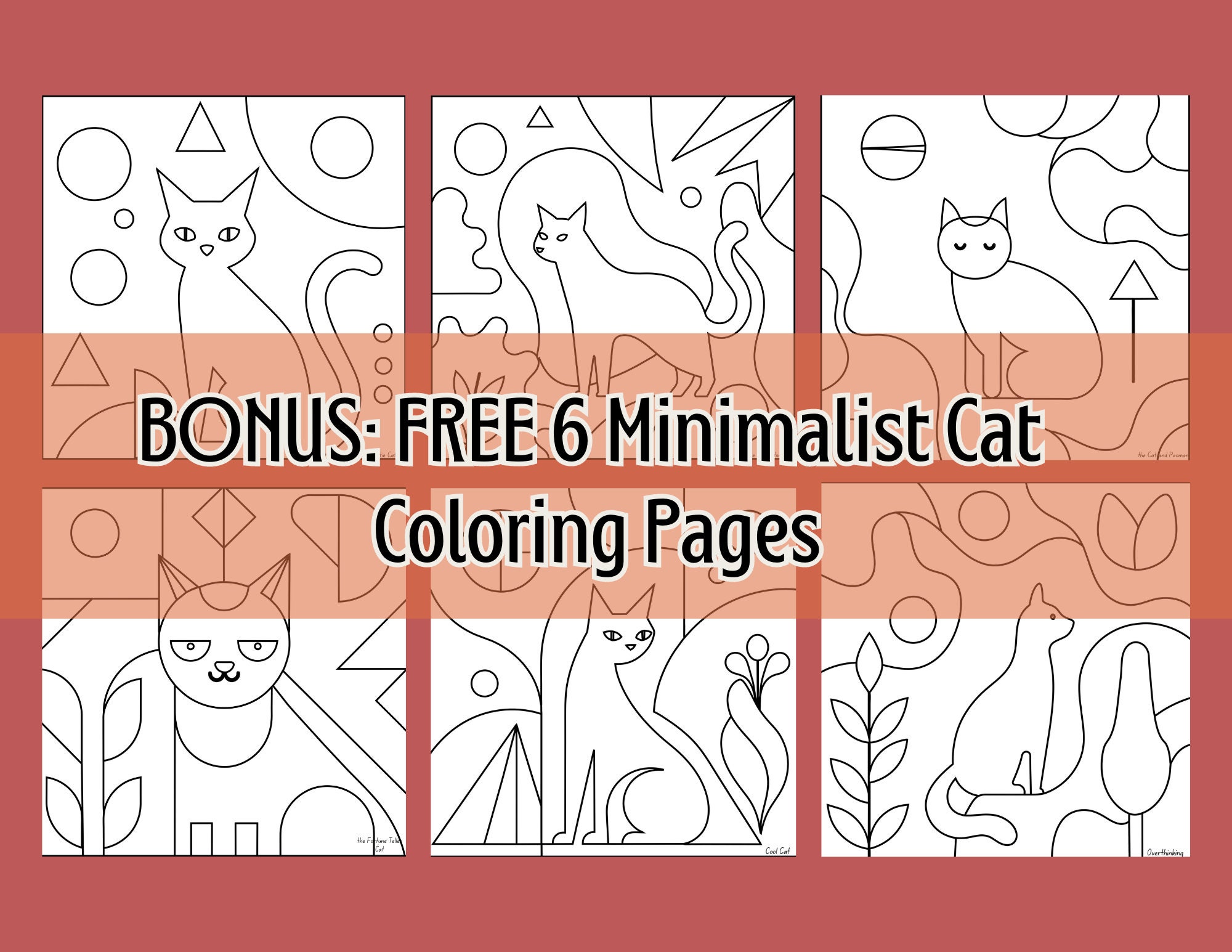 Minimalist Art Coloring Pages 3 - Etsy
