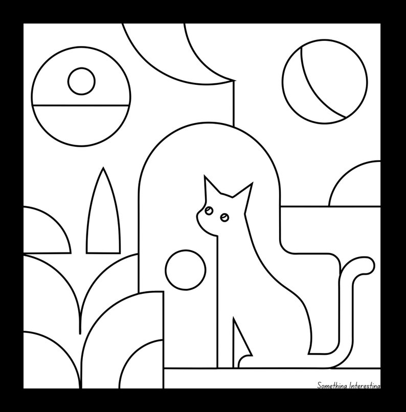 Minimalist Art Coloring Pages 7 - Etsy