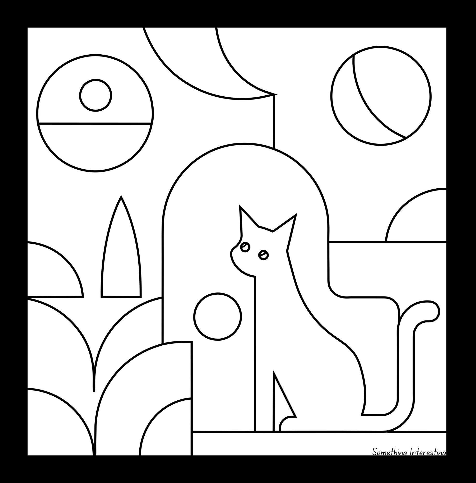 Minimalist Art Coloring Pages 7 - Etsy
