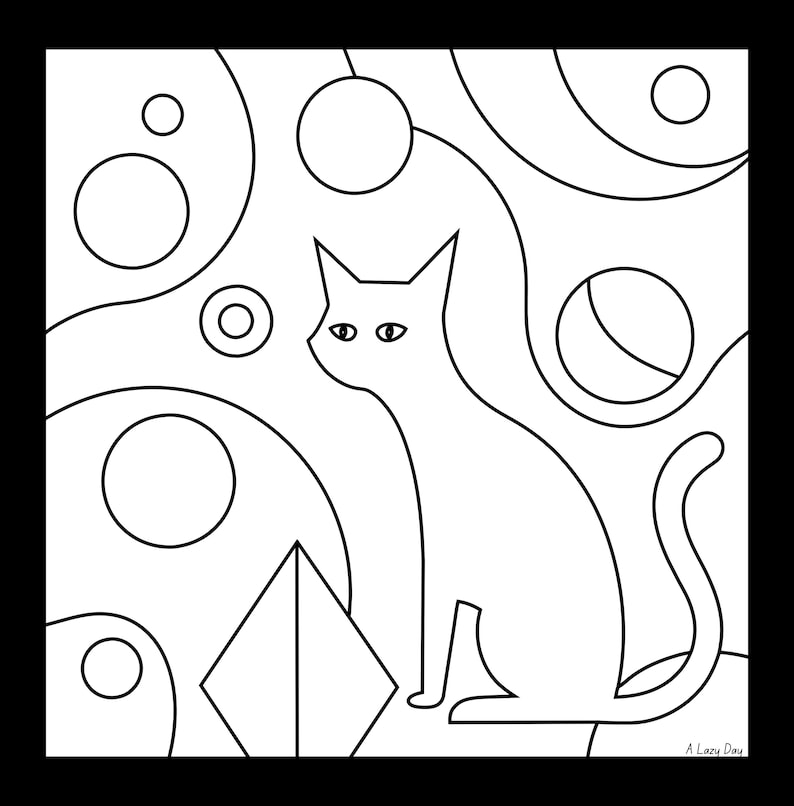 Minimalist Art Coloring Pages 18 - Etsy