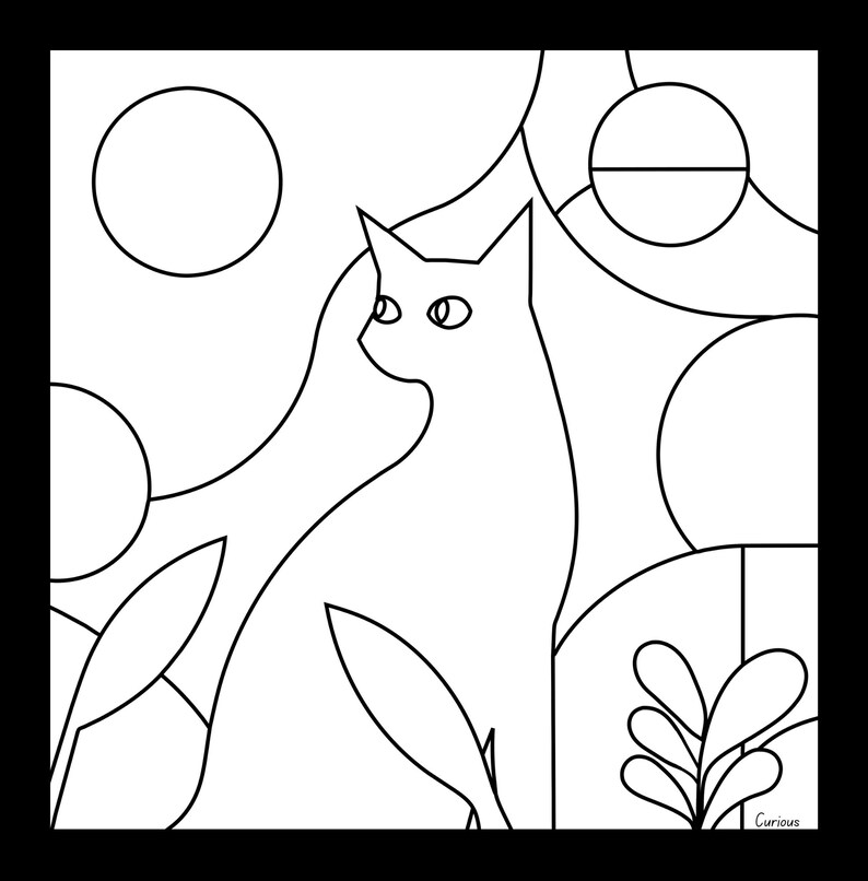 Minimalist Art Coloring Pages 4 - Etsy