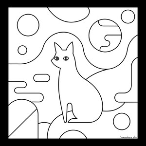 Minimalist Art Coloring Pages 4 - Etsy