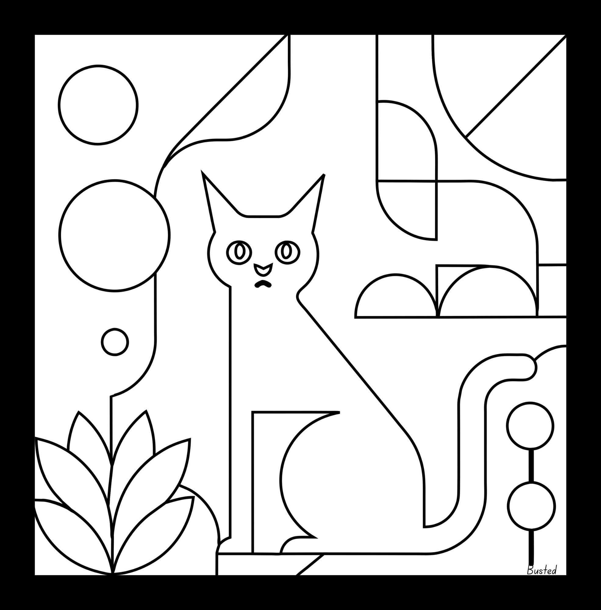 Minimalist Art Coloring Pages 7 - Etsy