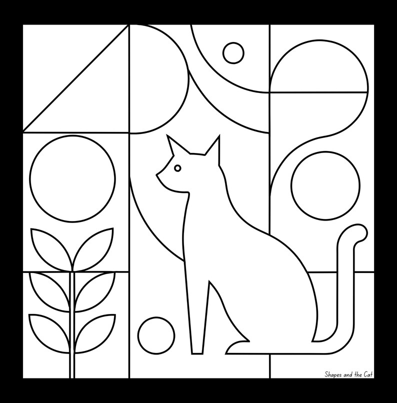 Minimalist Art Coloring Pages 10 - Etsy