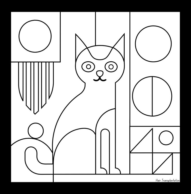 Minimalist Art Coloring Pages 18 - Etsy