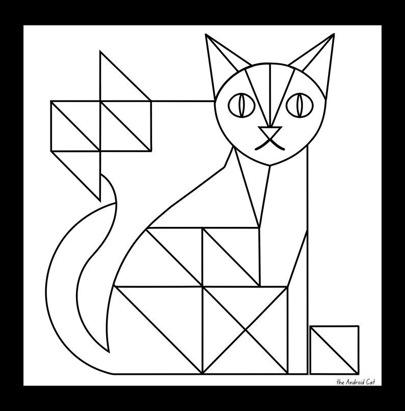 Minimalist Art Coloring Pages 18 - Etsy