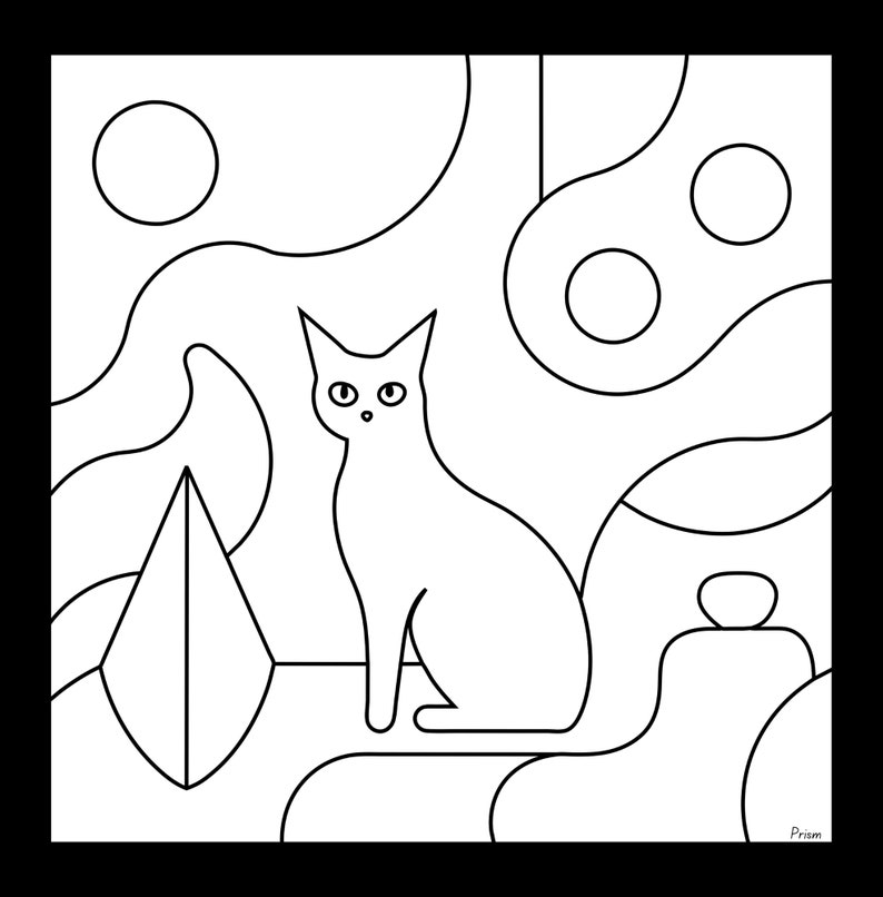 Minimalist Art Coloring Pages 10 - Etsy