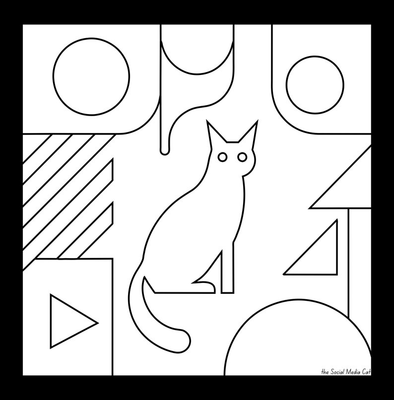 Minimalist Art Coloring Pages 13 - Etsy