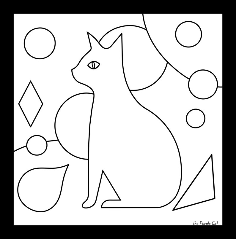 Minimalist Art Coloring Pages 5 - Etsy