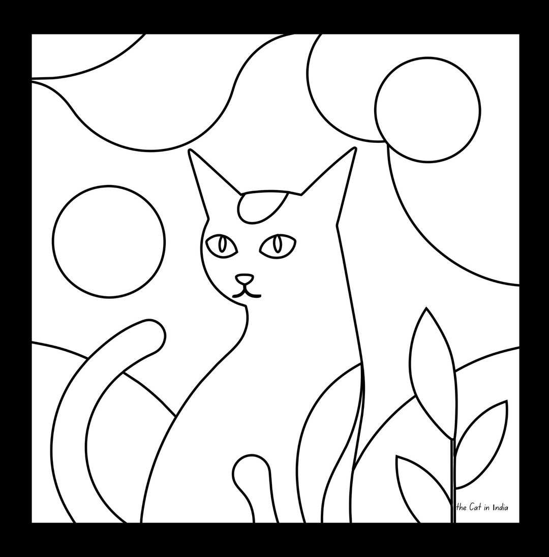Minimalist Art Coloring Pages 5 - Etsy