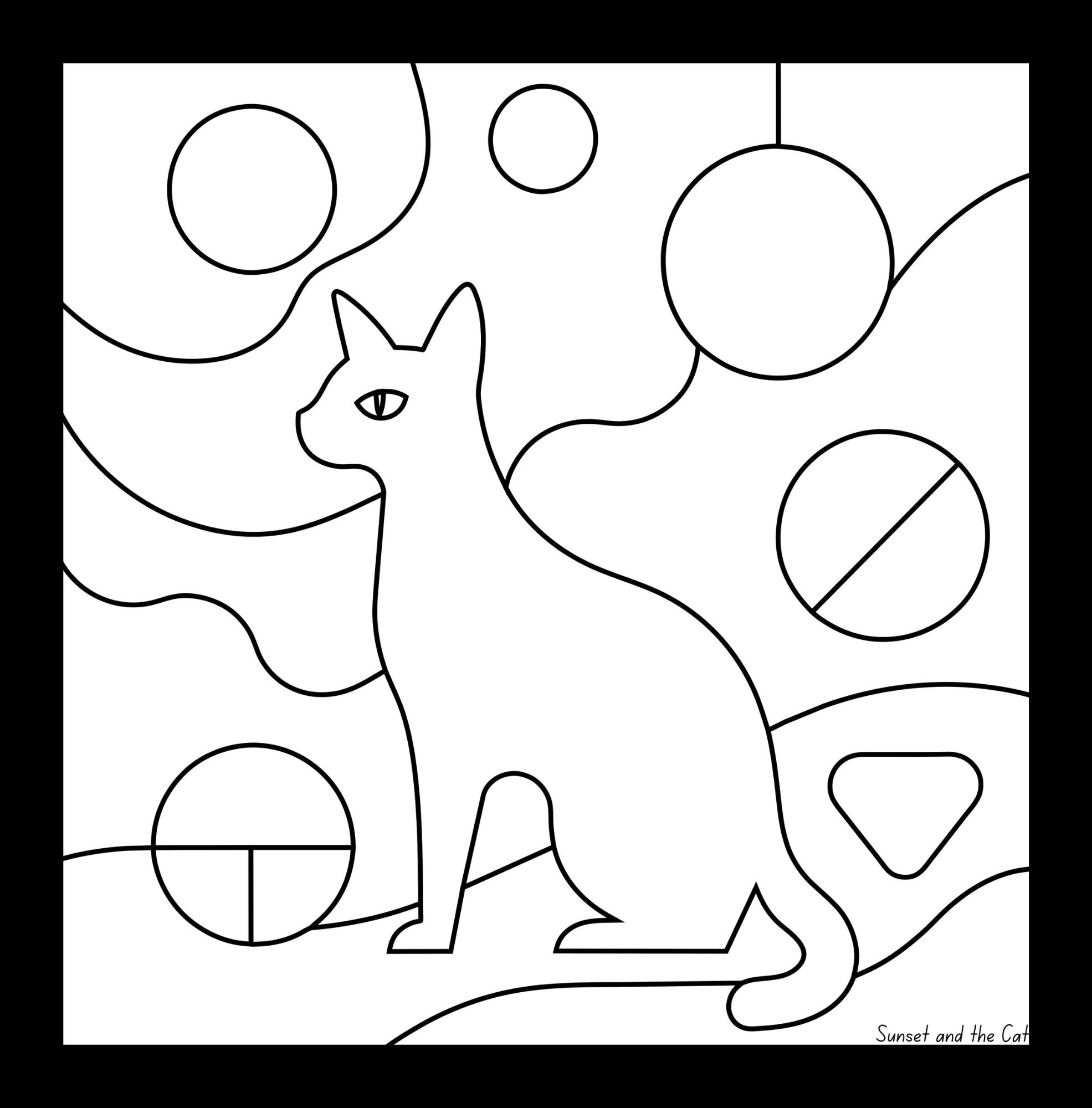 Minimalist Art Coloring Pages 7 - Etsy