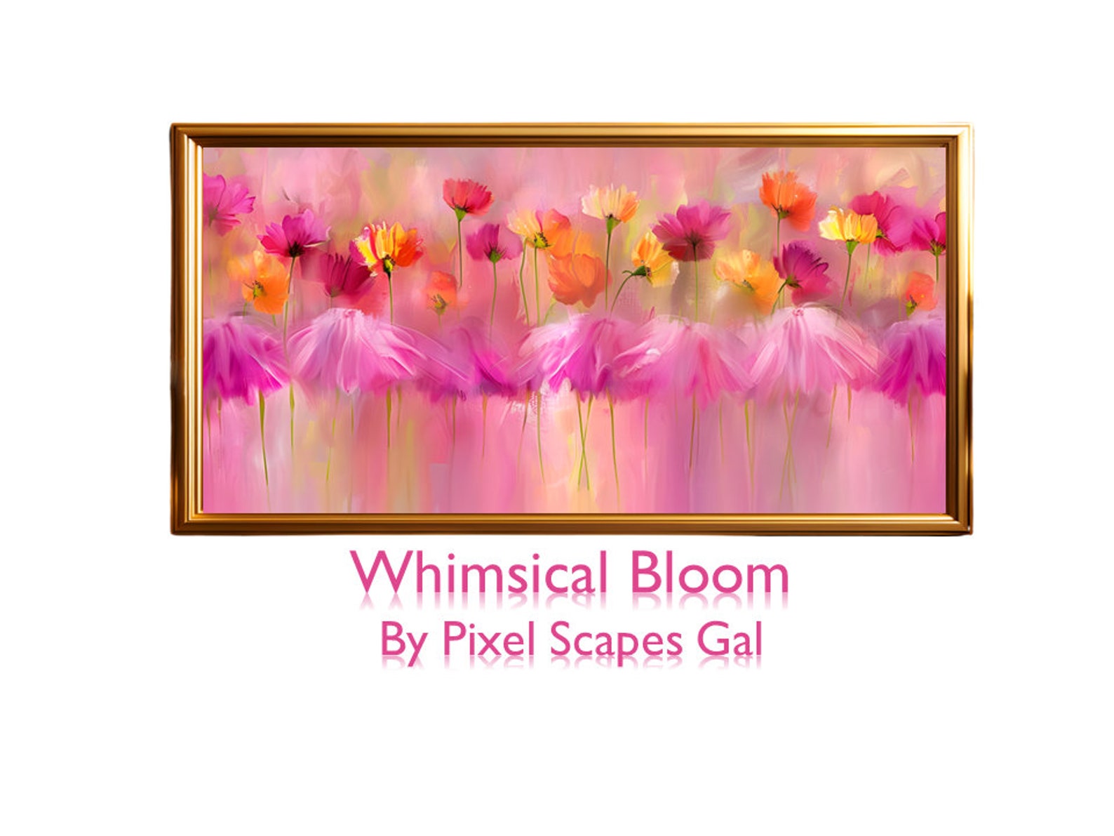 Modern Digital Art for Samsung TV Frame, Floral Abstract Painting ...