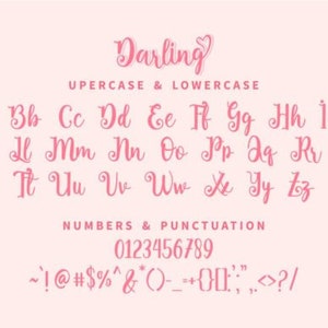 Darling Script Font, Modern Font, Handwritten Font, Personal Display ...
