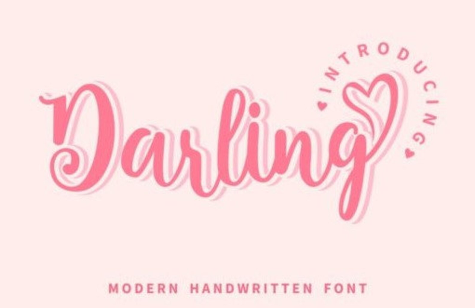 Darling Script Font, Modern Font, Handwritten Font, Personal Display ...