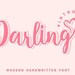 Darling Script Font, Modern Font, Handwritten Font, Personal Display Font, Calligraphy Font ...
