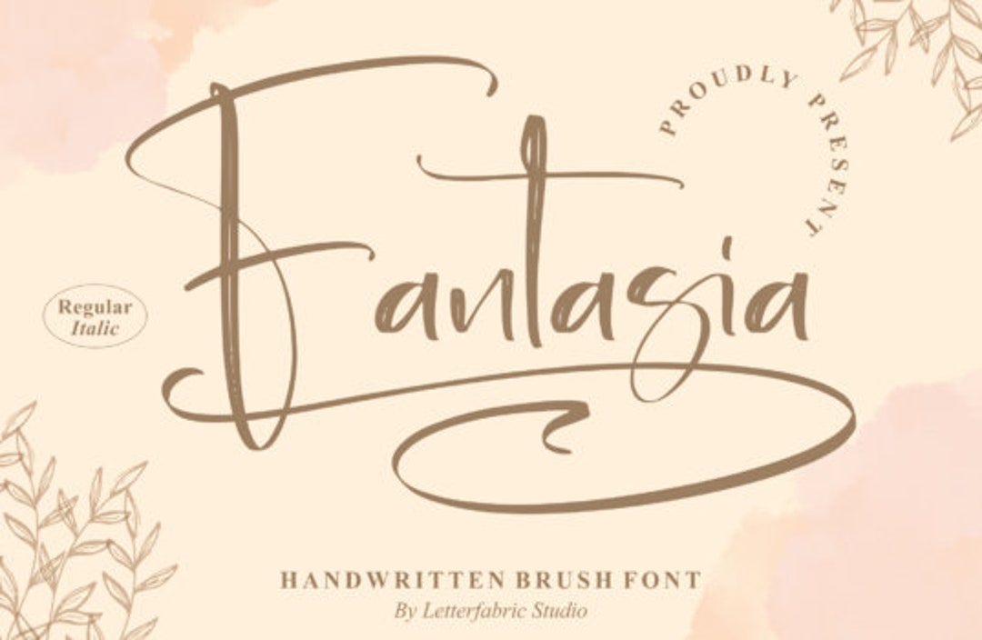 Fantasia Font, Luxury Font, Beautiful Font, Script Font, Vintage Font ...