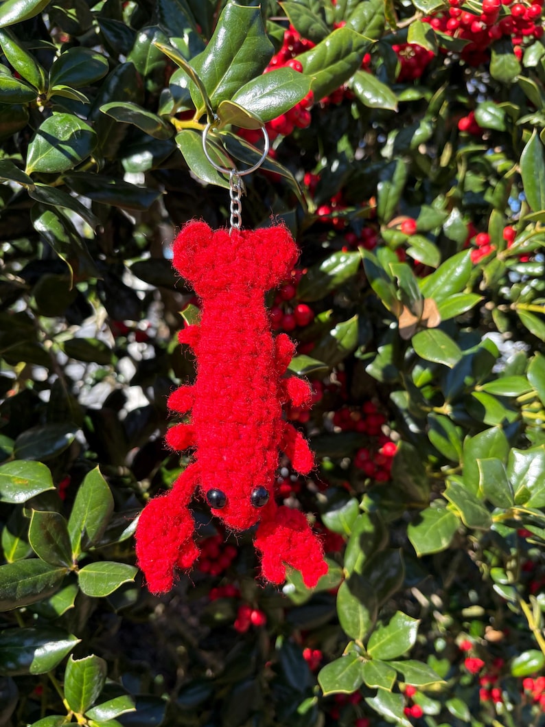 Crochet Keychain Crawfish Plush - Etsy