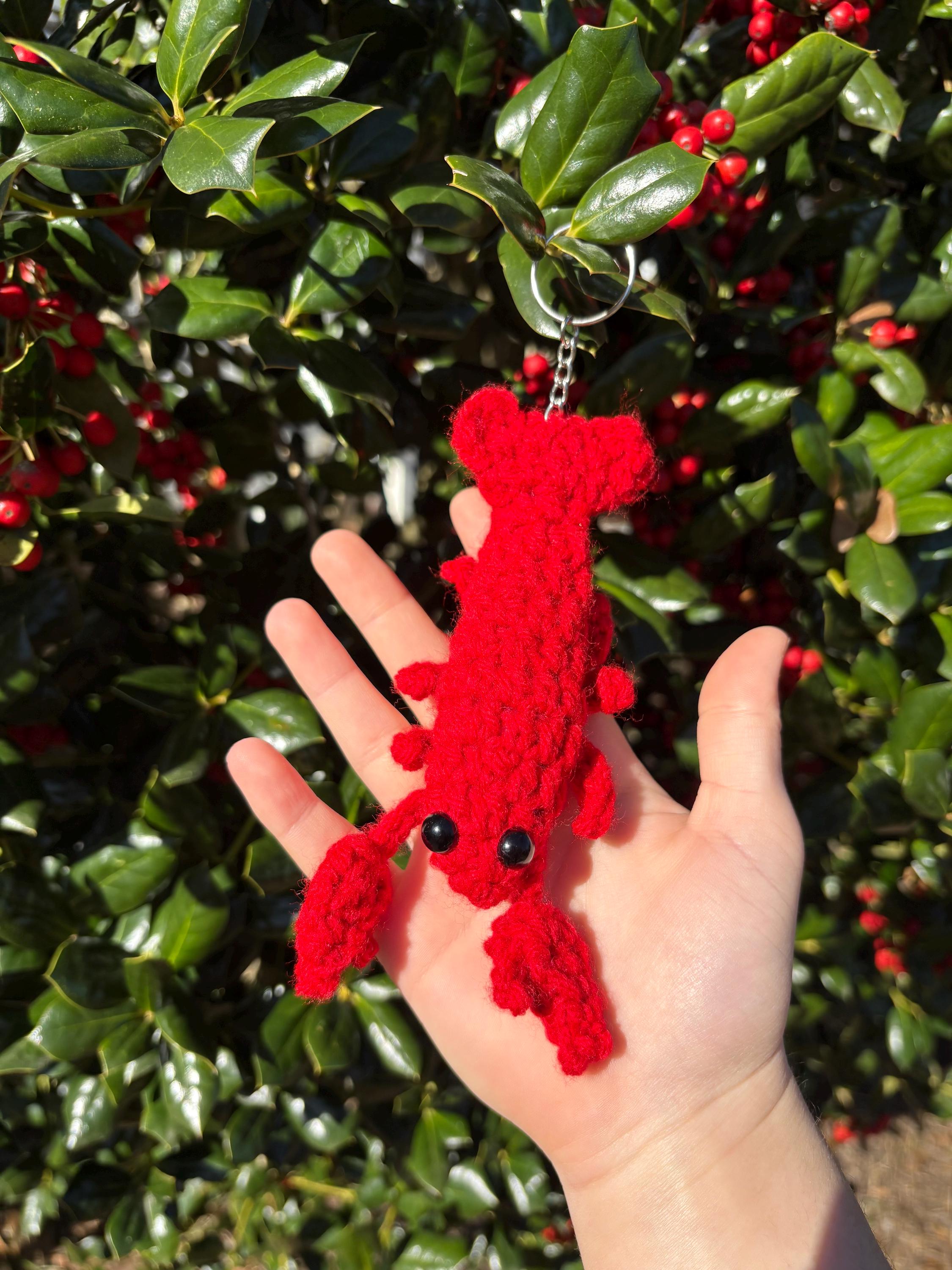 Crochet Keychain Crawfish Plush - Etsy