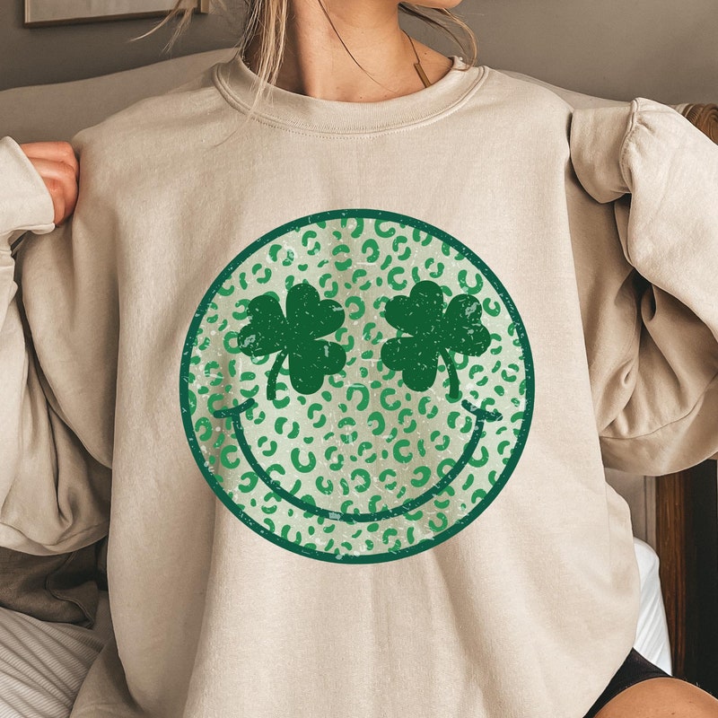 Shamrock Smiley Face - Etsy