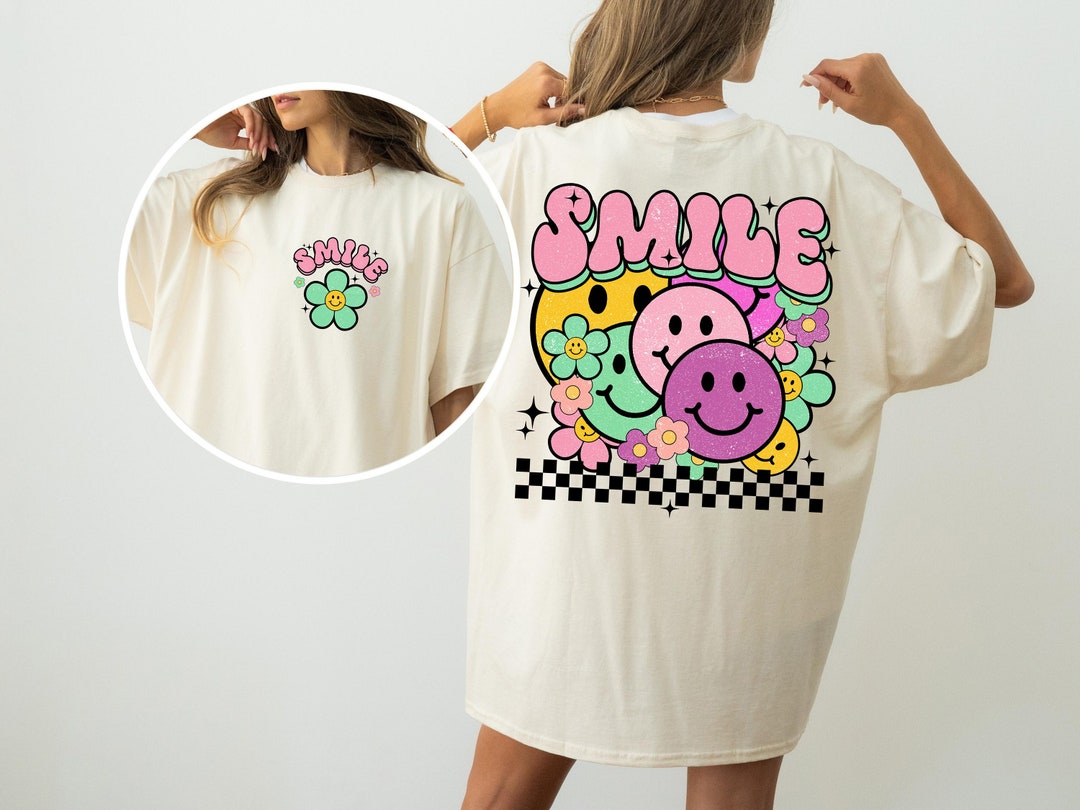 Smiley Face Shirt, Positive Shirt, Smile Face Shirt, Happy Face Shirt ...