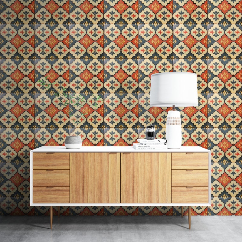 Midcentury Wallpaper - Etsy