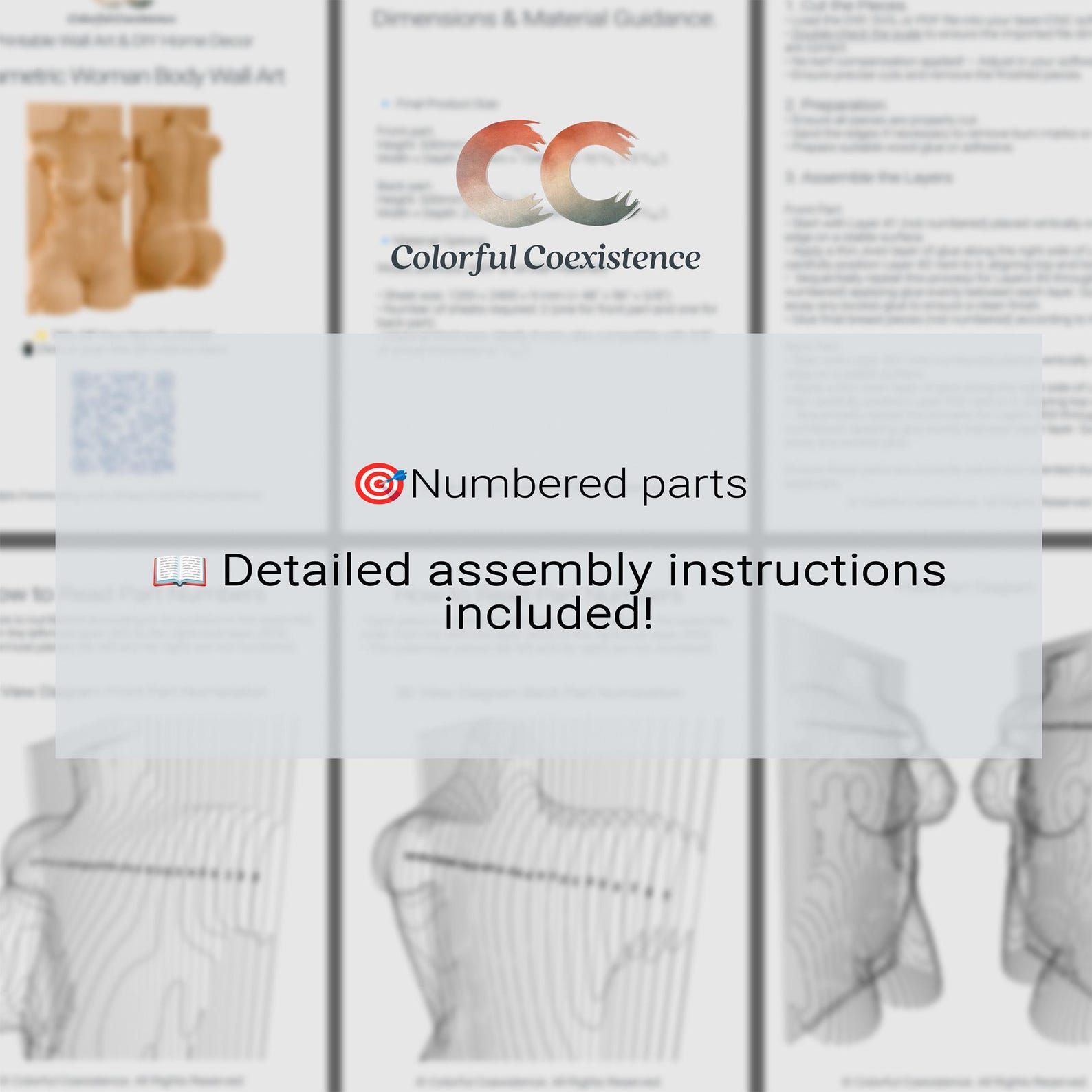 Parametric Wall Art Woman Body Laser Cutting File Cnc Files SVG DXF DIY ...