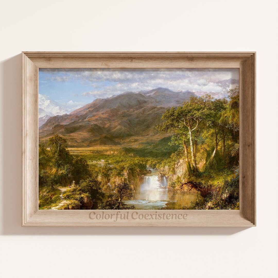 Landscape Print Printable Painting Vintage Summer Wall Art Cottagecore ...