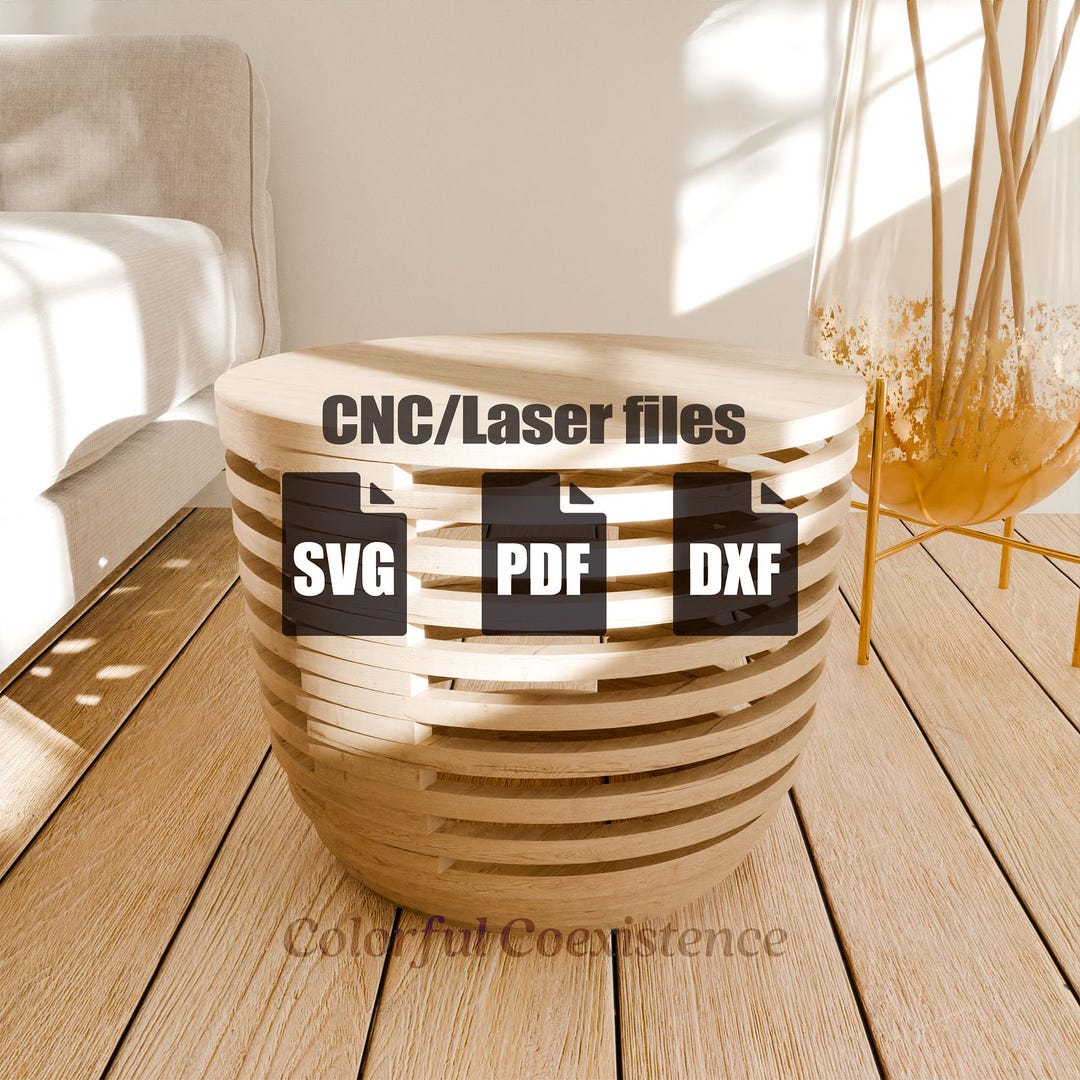 Parametric Coffee Table DXF Laser Cutting File SVG Cnc Files DIY ...