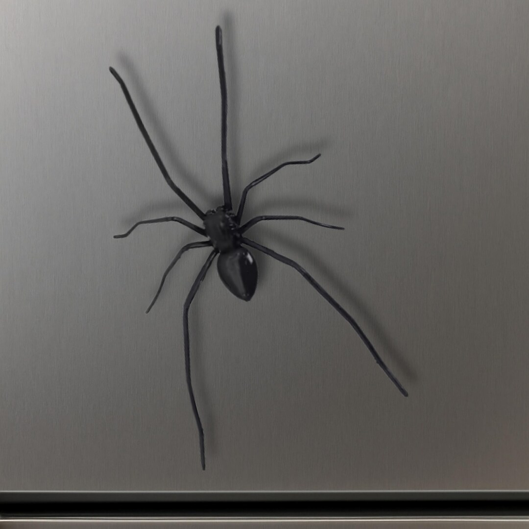 Spider Fridge Magnets – Realistic Black Spider Magnet for Pranks ...