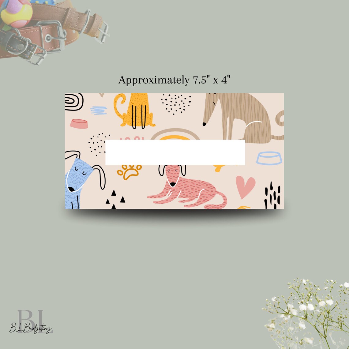 Dog Cash Envelope Cat Cash Envelope Pet Cash Envelope Printable Cash ...