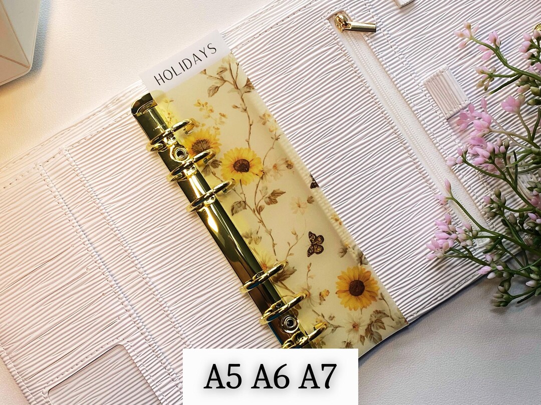 Sunflower Divider A6 Divider Custom Dividers A6 Divider A5 Divider A7 ...
