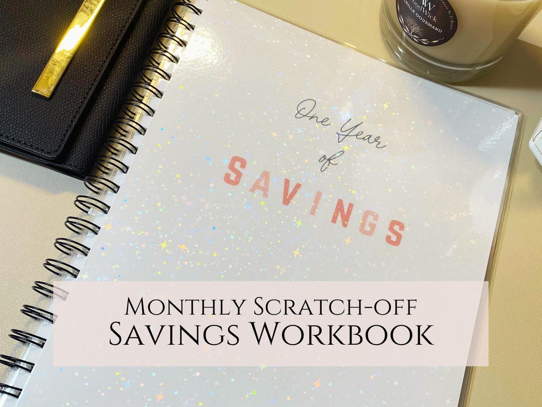 Savings Challenge Book Scratch off Savings Book Yearly Savings Book ...